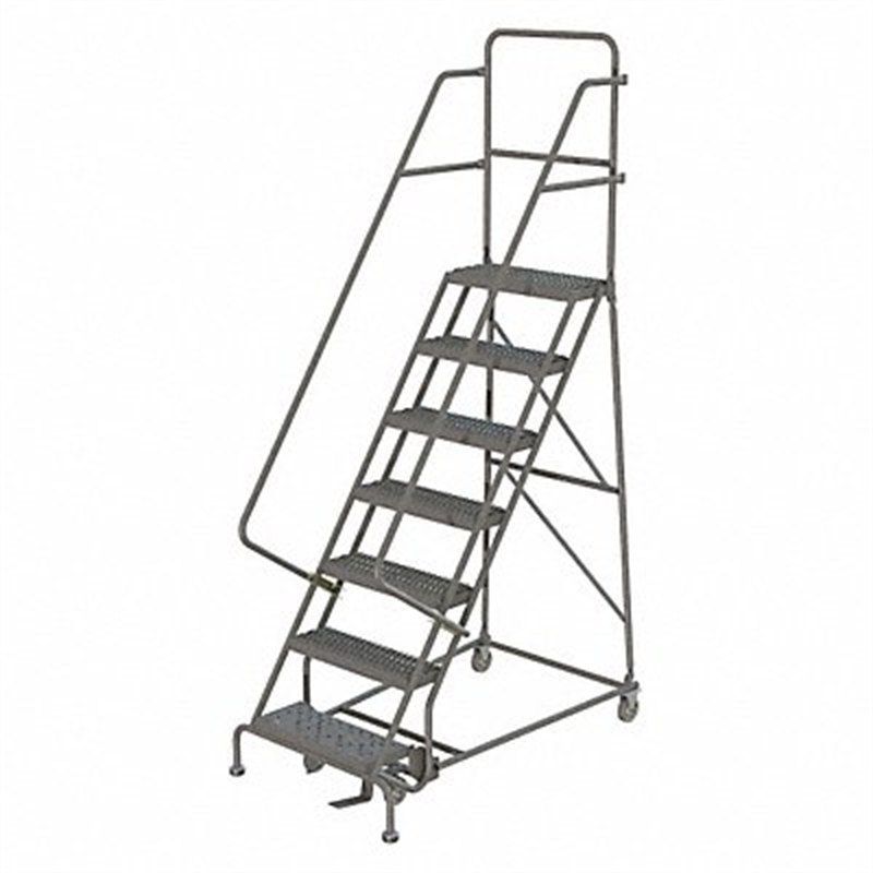 Rolling Ladder 7 Step Steel Serrated 25NW68