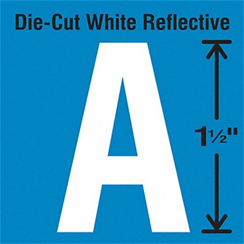 Die Cut Reflective Letter Label A PK5 30WY53